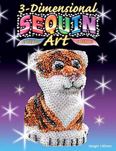 Sequin Art 3D Tiger Sparkling Arts & Crafts Picture Kit