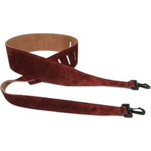 perris leathers p25sbj-210 2.5-inch soft suede banjo strap,brown