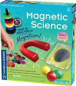 thames & kosmos magnetic science | 33 stem experiments | ages 8+ | learn about earth’s magnetic poles | discover how invisible magnetic fields work | full-color 48-page manual