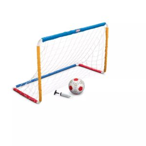 little tikes easy score soccer set game outdoor toys for backyard fun summer play - goal with net, ball, and pump included - lawn activities for kids, toddlers, boys girls ages 2+