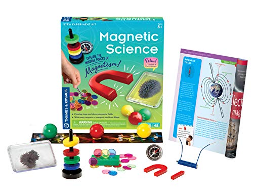 Thames & Kosmos Magnetic Science | 33 STEM Experiments | Ages 8+ | Learn About Earth’s Magnetic Poles | Discover How Invisible Magnetic Fields Work | Full-Color 48-Page Manual