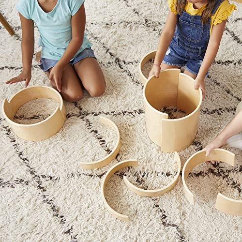 ECR4Kids Wooden Tunnels and Arches, Block Play, Natural, 10-Piece