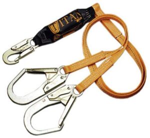 miller titan by honeywell t6122/4ftaf 4-feet double-legged shock-absorbing lanyard with 2-1/4-inch locking rebar snap hook on each leg