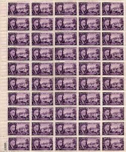 usps roosevelt - white house sheet of fifty 3 cent stamps scott 932