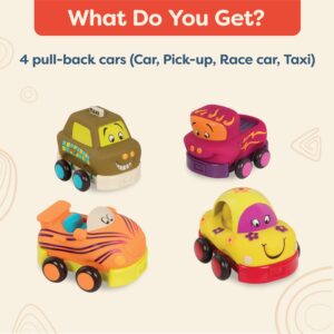 B. toys- Soft Vehicles Pull Back Cars- Kid Powered cars for toddler- 12 months +