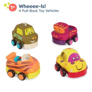 B. toys- Soft Vehicles Pull Back Cars- Kid Powered cars for toddler- 12 months +