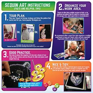 Sequin Art 3D Tiger Sparkling Arts & Crafts Picture Kit