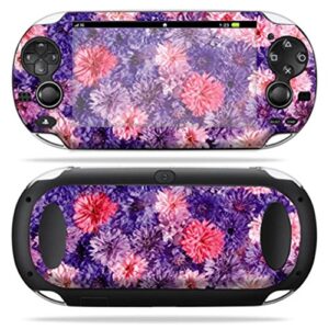 mightyskins skin compatible with ps vita psvita playstation vita portable wrap sticker skins purple flowers