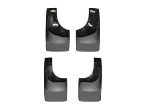 weathertech custom no drill splash guard mudflaps for ford f-150 - front & rear set (110003-120003), black