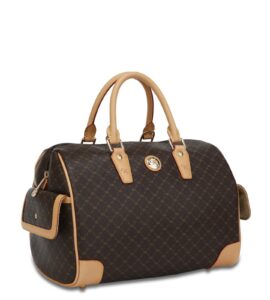 rioni aristo (brown) - large boston bag st-20015