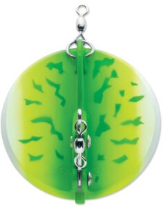 luhr jensen 1 dipsy diver green fire uv/chrome bottom