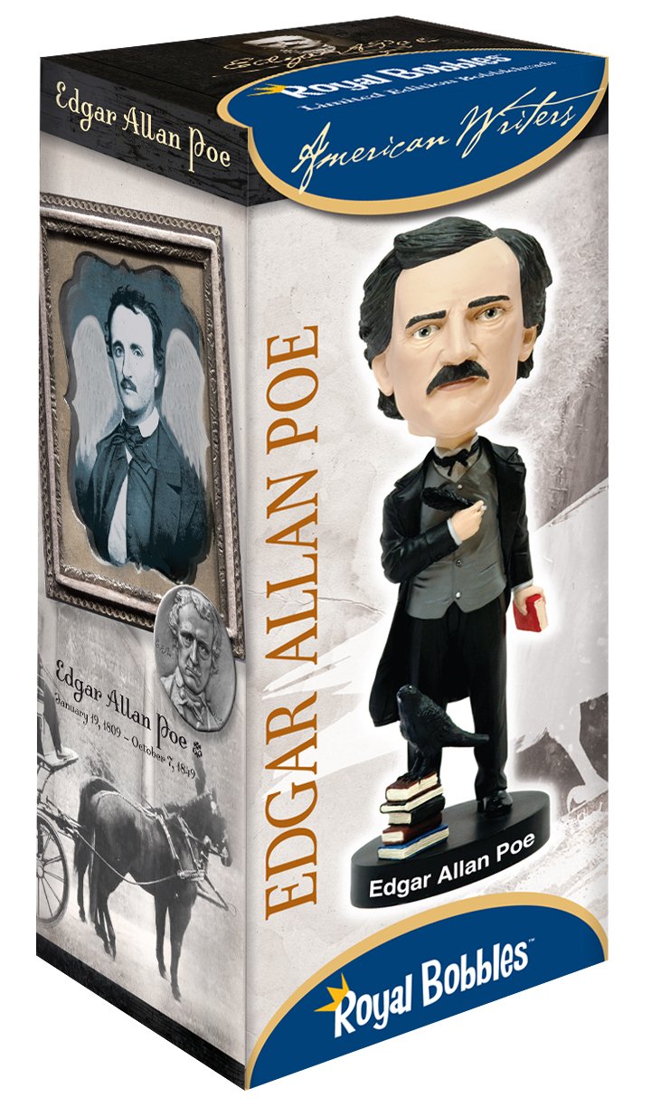 Royal Bobbles Edgar Allan Poe Bobblehead, Polyresin Premium Lifelike Figure, Unique Serial Number, Exquisite Detail