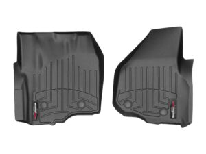 weathertech custom fit floorliners for ford super duty - 1st row (444331), black