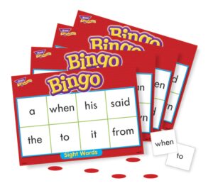 trend enterprises: sight words level 1 bingo game, exciting way for everyone to learn, play 6 different ways, great for classrooms and at home, 3 to 36 players, for ages 5 and up