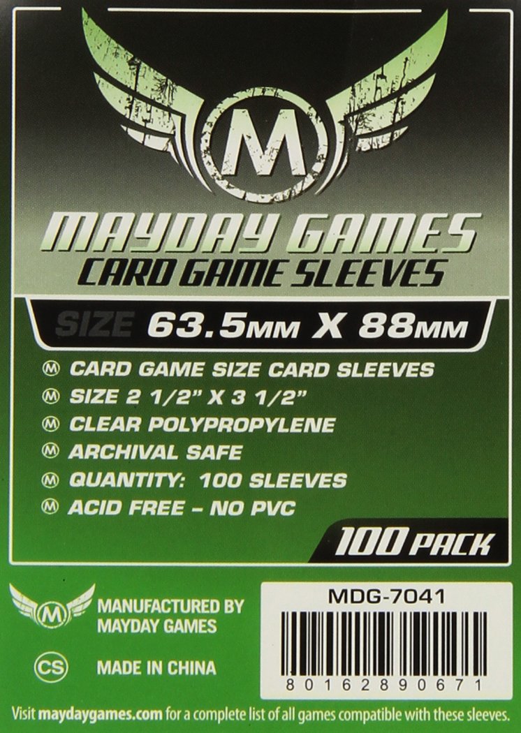 Mayday Game Card Sleeves 2 1/2" X 3 1/2" (100 Pack)