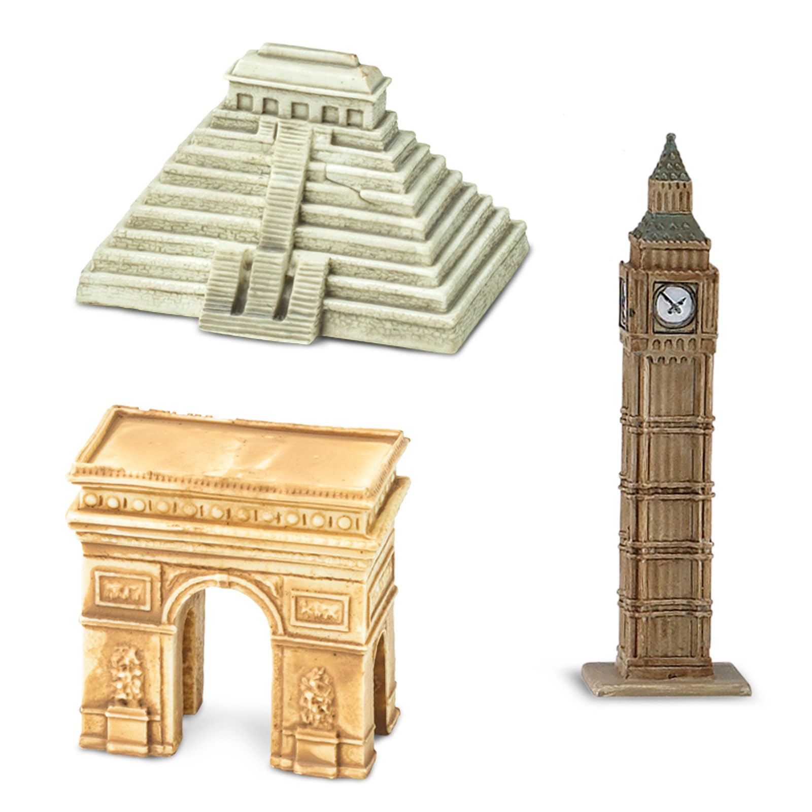 Safari Ltd. Around The World TOOB - 10 Figurines: Leaning Tower of Pisa, Eiffel Tower, Taj Mahal, Statue of Liberty, Giza Pyramids, & More - Educational Toy Figures For Boys, Girls & Kids Ages 3+