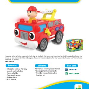 The Learning Journey Early Learning - On The Go Fire Truck - Baby and Toddler Toys & Gifts for Boys & Girls Ages 18 months and Up - Award Winning Toy