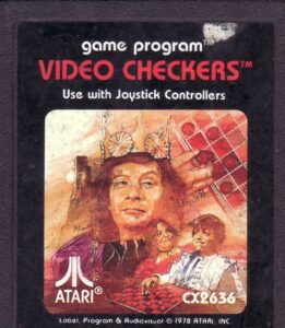 atari 2600 game cartridge - video checkers