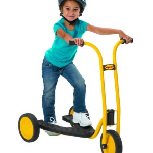 Children’s Factory MyRider 3 Wheel V Scooter for Kids, Girls & Boys Micro Scooter, Homeschool/Daycare/Preschool Outdoor Play Equipment, Yellow/Blk