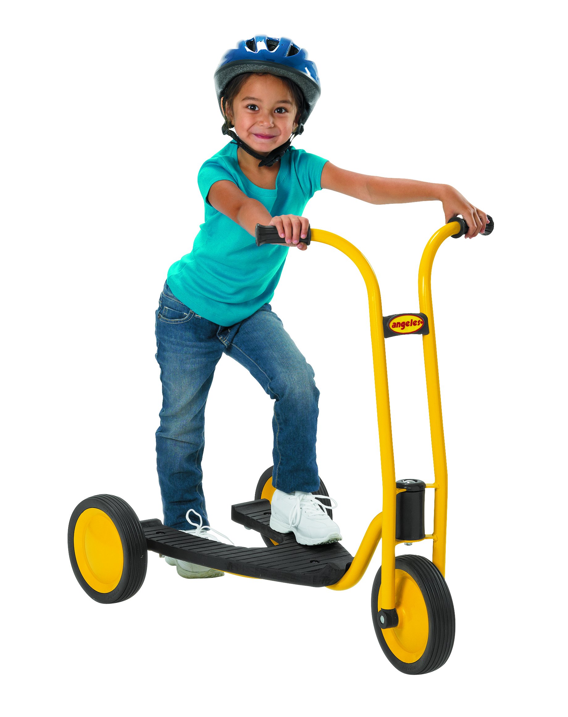 Children’s Factory MyRider 3 Wheel V Scooter for Kids, Girls & Boys Micro Scooter, Homeschool/Daycare/Preschool Outdoor Play Equipment, Yellow/Blk