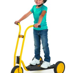 Children’s Factory MyRider 3 Wheel V Scooter for Kids, Girls & Boys Micro Scooter, Homeschool/Daycare/Preschool Outdoor Play Equipment, Yellow/Blk