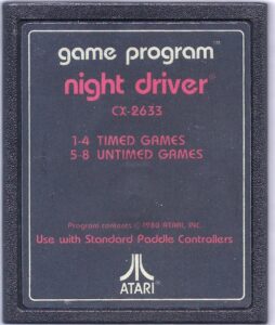 atari 2600 game cartridge - night driver