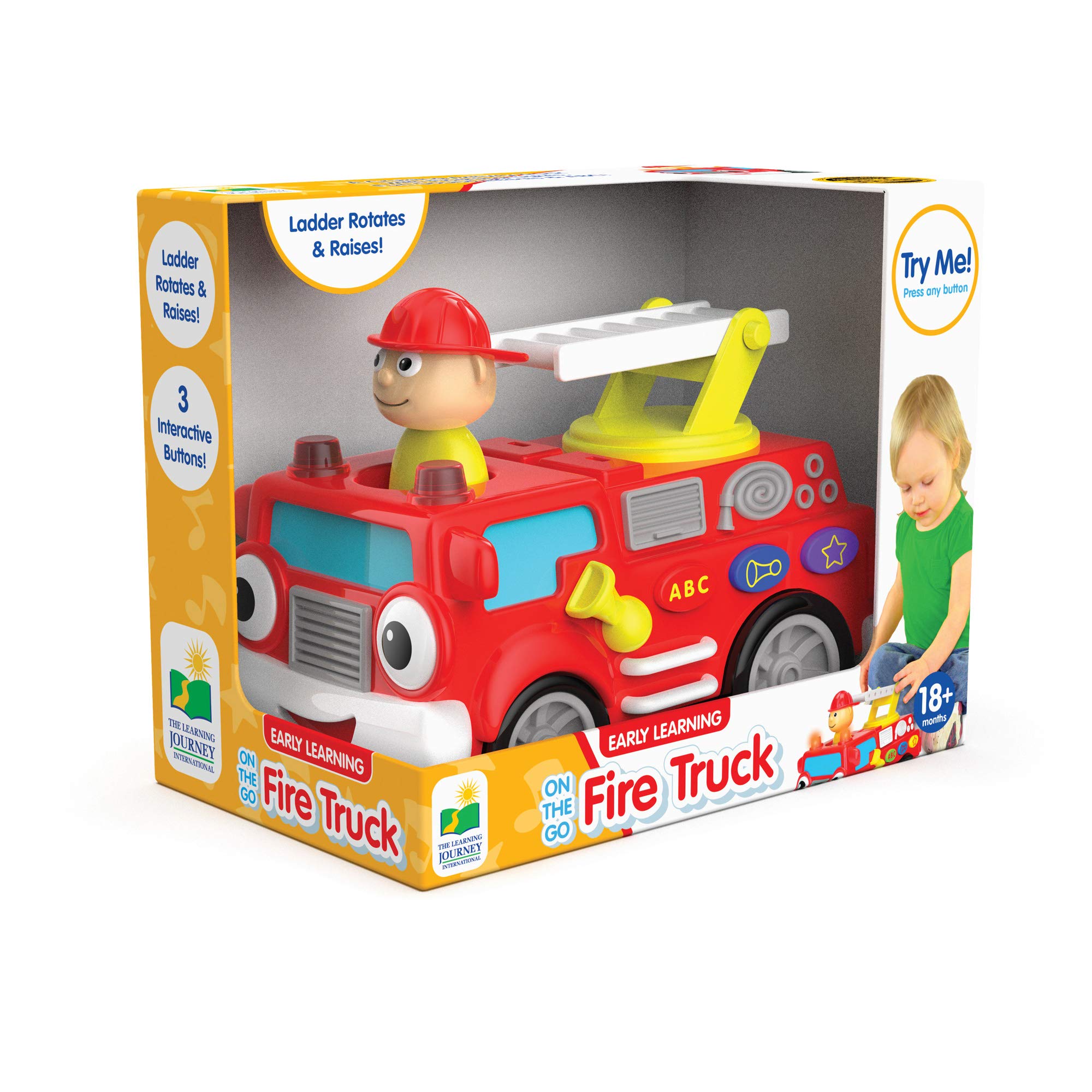 The Learning Journey Early Learning - On The Go Fire Truck - Baby and Toddler Toys & Gifts for Boys & Girls Ages 18 months and Up - Award Winning Toy