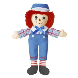 aurora® timeless raggedy ann & raggedy andy® raggedy andy classic stuffed animal - cherished memories - lasting play - multicolor 12 inches