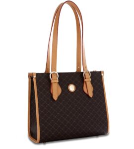 rioni signature (brown) - shoulder tote st-20010