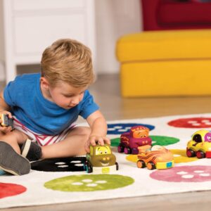 B. toys- Soft Vehicles Pull Back Cars- Kid Powered cars for toddler- 12 months +