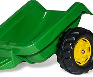 Rolly Toys John Deere 3-Wheel Trac with Trailer Ride On, Green/Yellow (52769)