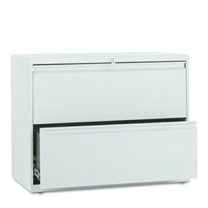 hon 882lq 800 series two-drawer lateral file, 36w x 19-1/4d x 28-3/8h, light gray