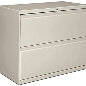 HON 882LQ 800 Series Two-Drawer Lateral File, 36w x 19-1/4d x 28-3/8h, Light Gray