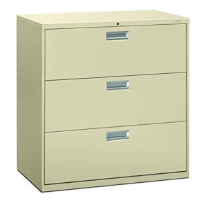 600 Series Three-Drawer Lateral File, HON693LL 42w x 19-1/4d, Putty