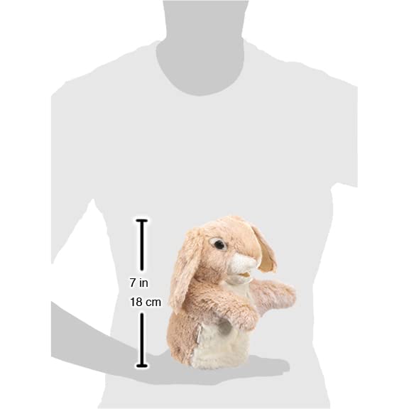 Folkmanis Little Lop Rabbit Hand Puppet White