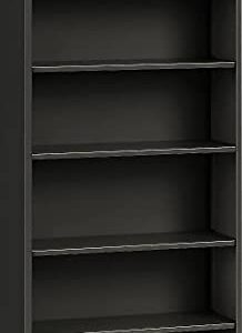 HON S82ABCS Metal Bookcase, Six-Shelf, 34-1/2w x 12-5/8d x 81-1/8h, Charcoal