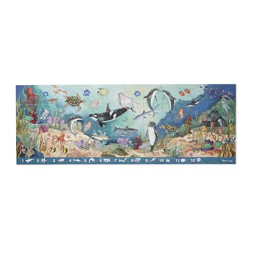 Melissa & Doug Search and Find Beneath the Waves Floor Puzzle (48 pcs, over 4 feet long) - FSC Certified