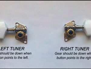 Cigar Box Guitar Parts: Shane Speal Signature Tuners for 4-string guitars - 2 left / 2 Right