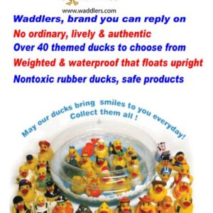 Rubber Duck Patriotic Stars & Stripes, Waddlers Brand American Patriotic Rubber Ducks That Race Upright July 4th Rubber Duck Race. Kids Bath Toy Birthday Party & Baby Shower Gift