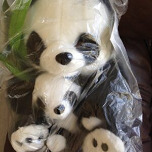 Aurora® Adorable Miyoni® Panda with Cub Stuffed Animal - Lifelike Detail - Cherished Companionship - Black 15 Inches