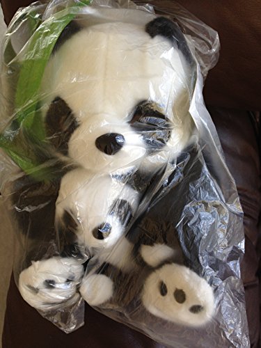 Aurora® Adorable Miyoni® Panda with Cub Stuffed Animal - Lifelike Detail - Cherished Companionship - Black 15 Inches