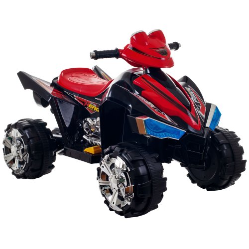 Four Wheeler for Kids ? Battery Powered Electric Quad ? Ride On Toy ATV with Sound Effects for Children 3-6 Years by Lil? Rider (Black/Red)