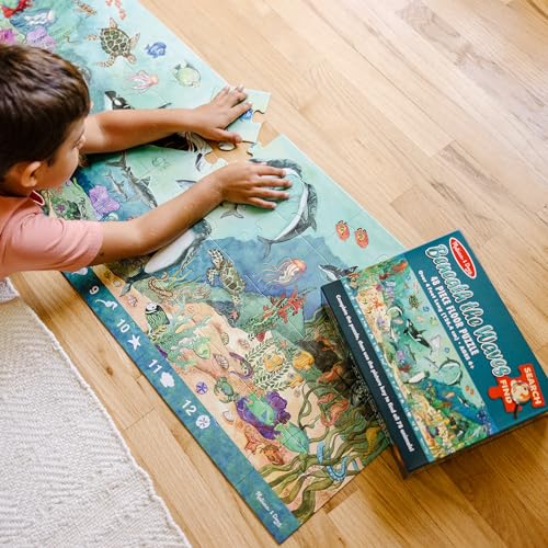 Melissa & Doug Search and Find Beneath the Waves Floor Puzzle (48 pcs, over 4 feet long) - FSC Certified