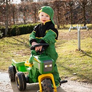 Rolly Toys John Deere 3-Wheel Trac with Trailer Ride On, Green/Yellow (52769)