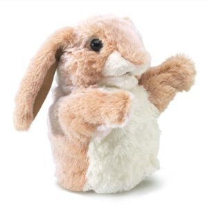 folkmanis little lop rabbit hand puppet white