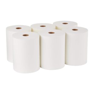 Georgia-Pacific Brawny Professional A300 Disposable Shop Towel Roll Refill 29516, White, 220 Linear Feet per Roll, 6 Rolls per Case