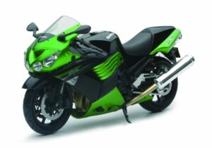 new ray 2011 kawasaki zx-14 ninja green motorcycle model 1/12