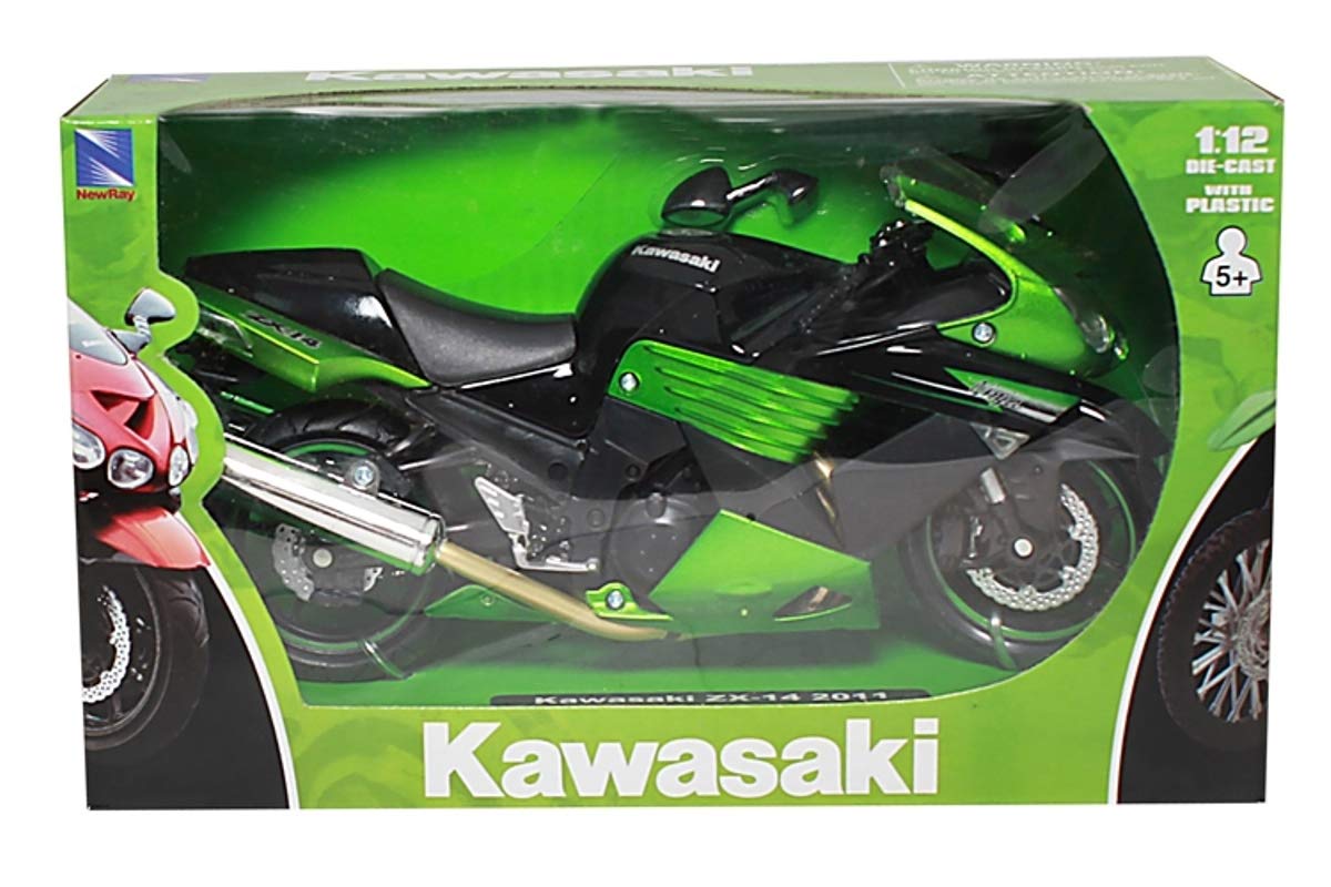 New Ray 2011 Kawasaki ZX-14 Ninja Green Motorcycle Model 1/12