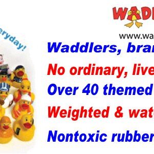 Rubber Ducks Family Party Rubber Duck, Waddlers Brand Toy Rubber Duck Squeaking and Tongue Blowing Party Celebration Fun, All Depts. Favor Gift New Year, Birthday, Baby Shower Christmas