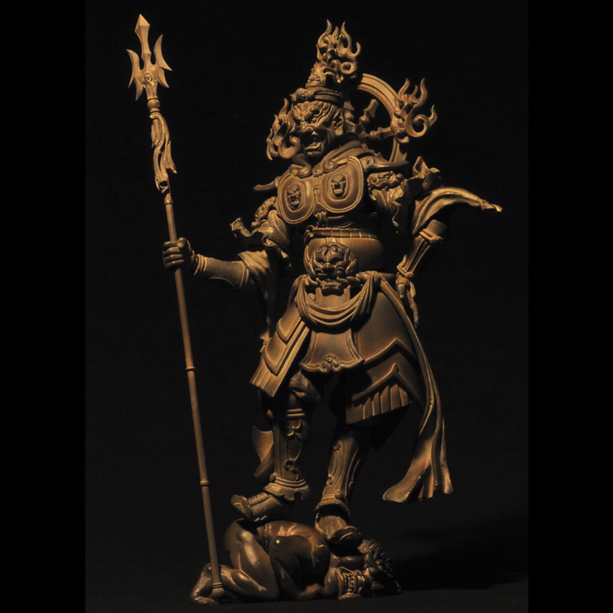 Kaiyodo Takeya Revoltech Action Figure: #005 Jikokuten Wooden Version